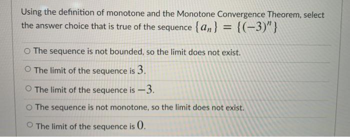 Solved Using the definition of monotone and the Monotone | Chegg.com