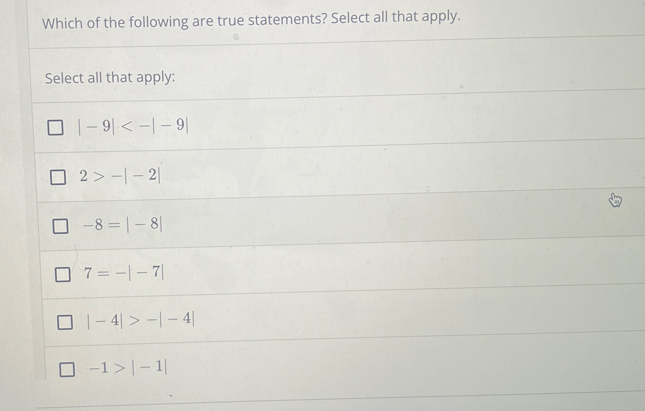 Solved Which of the following are true statements? Select | Chegg.com