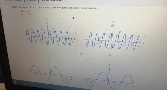 Solved Sketch the graphs of f and g in the same coordinate | Chegg.com