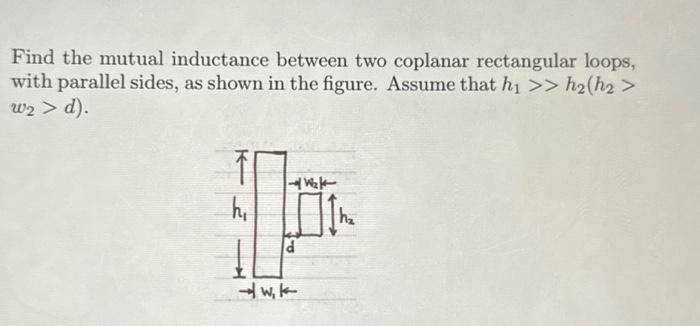 Solved Find the mutual inductance between two coplanar | Chegg.com