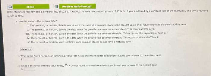 Solved etuen is 20% a. How far axay is the horizon date? 1. | Chegg.com