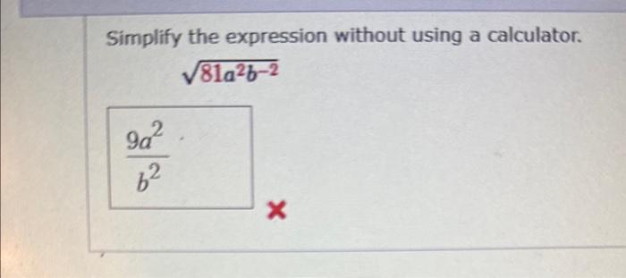 Solved Simplify the expression without using a calculator. | Chegg.com