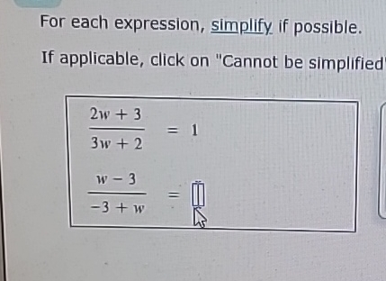 Solved For each expression, simplify if possible.If | Chegg.com