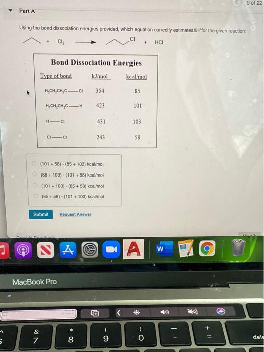 solved-9-of-22-part-a-using-the-bond-dissociation-energies-chegg