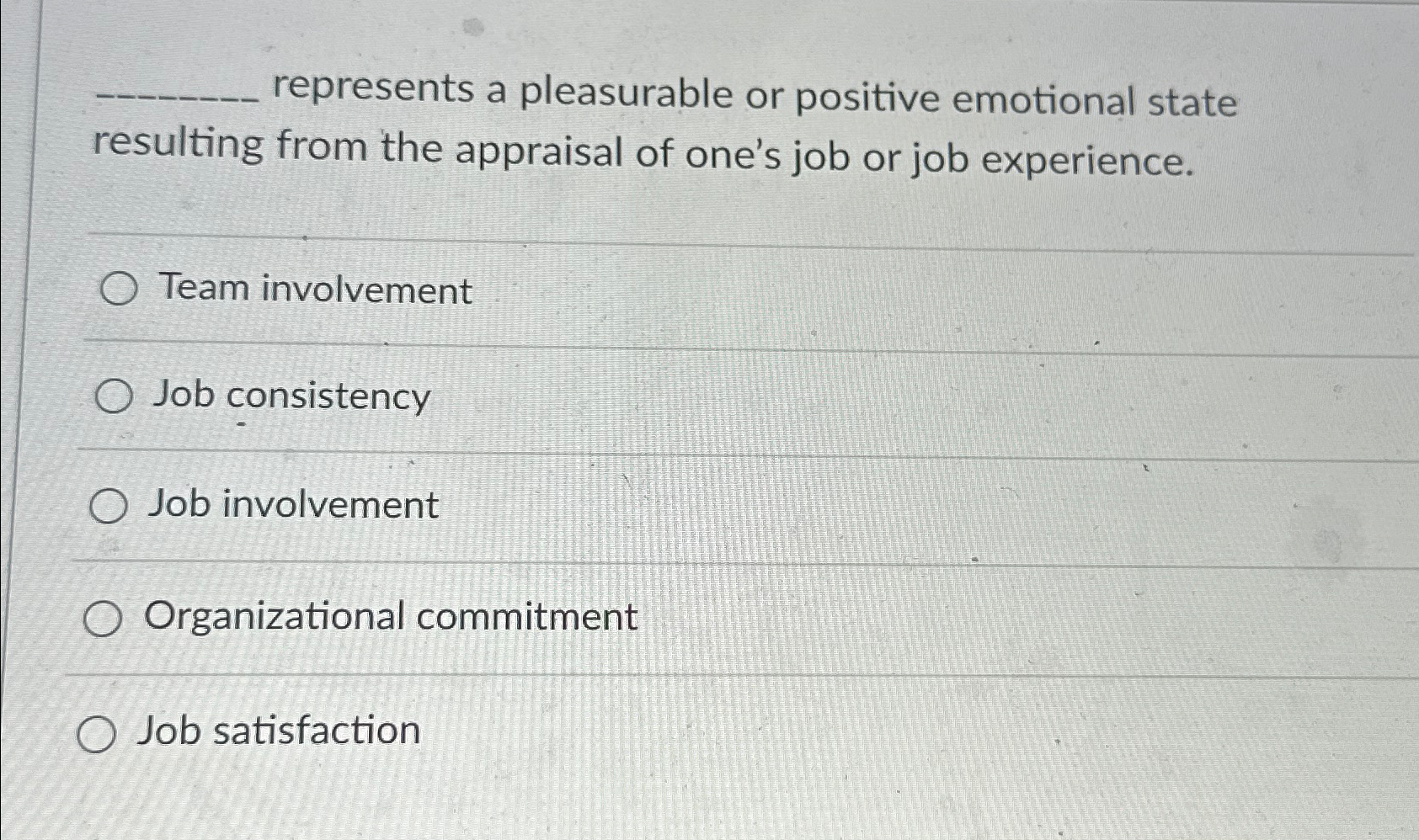 Solved represents a pleasurable or positive emotional state | Chegg.com