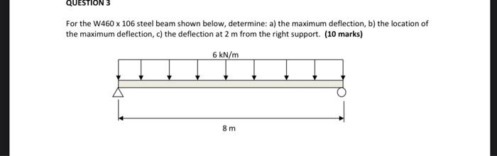 Solved For the beam shown below, using shear and moment | Chegg.com