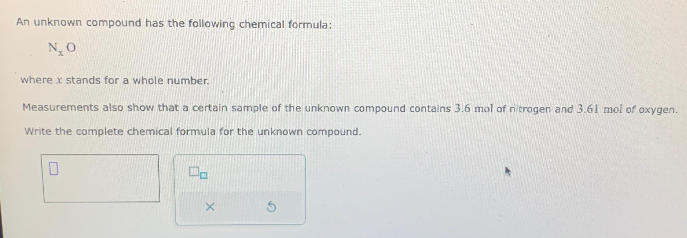 Solved An unknown compound has the following chemical | Chegg.com