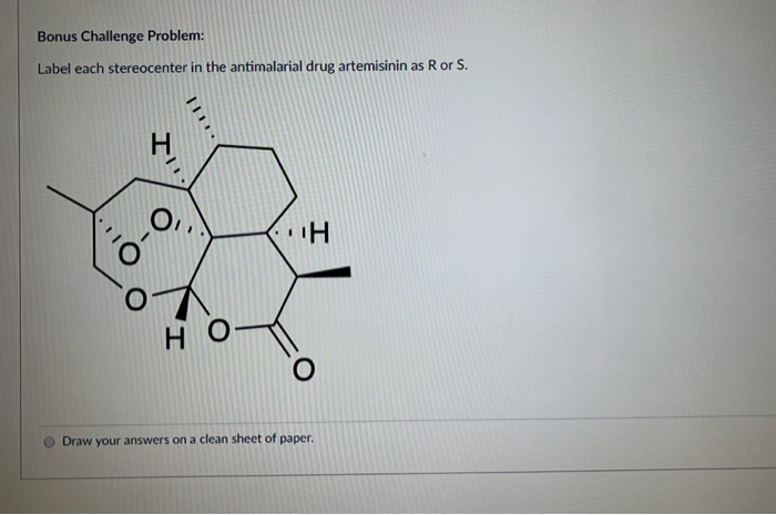 Solved Bonus Challenge Problem: Label each stereocenter in | Chegg.com