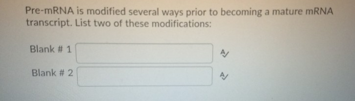 Solved Pre-mRNA is modified several ways prior to becoming a | Chegg.com