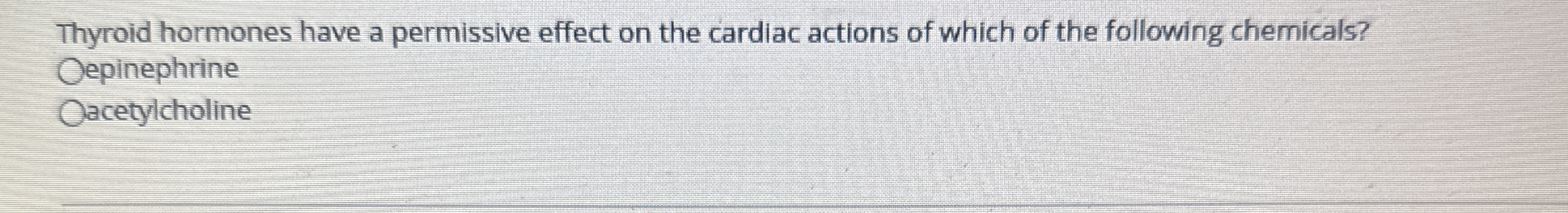 Solved Thyroid hormones have a permissive effect on the | Chegg.com