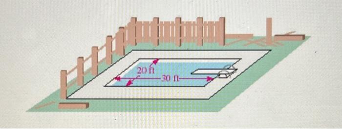 Solved A woman wants to enclose the pool shown and have a | Chegg.com