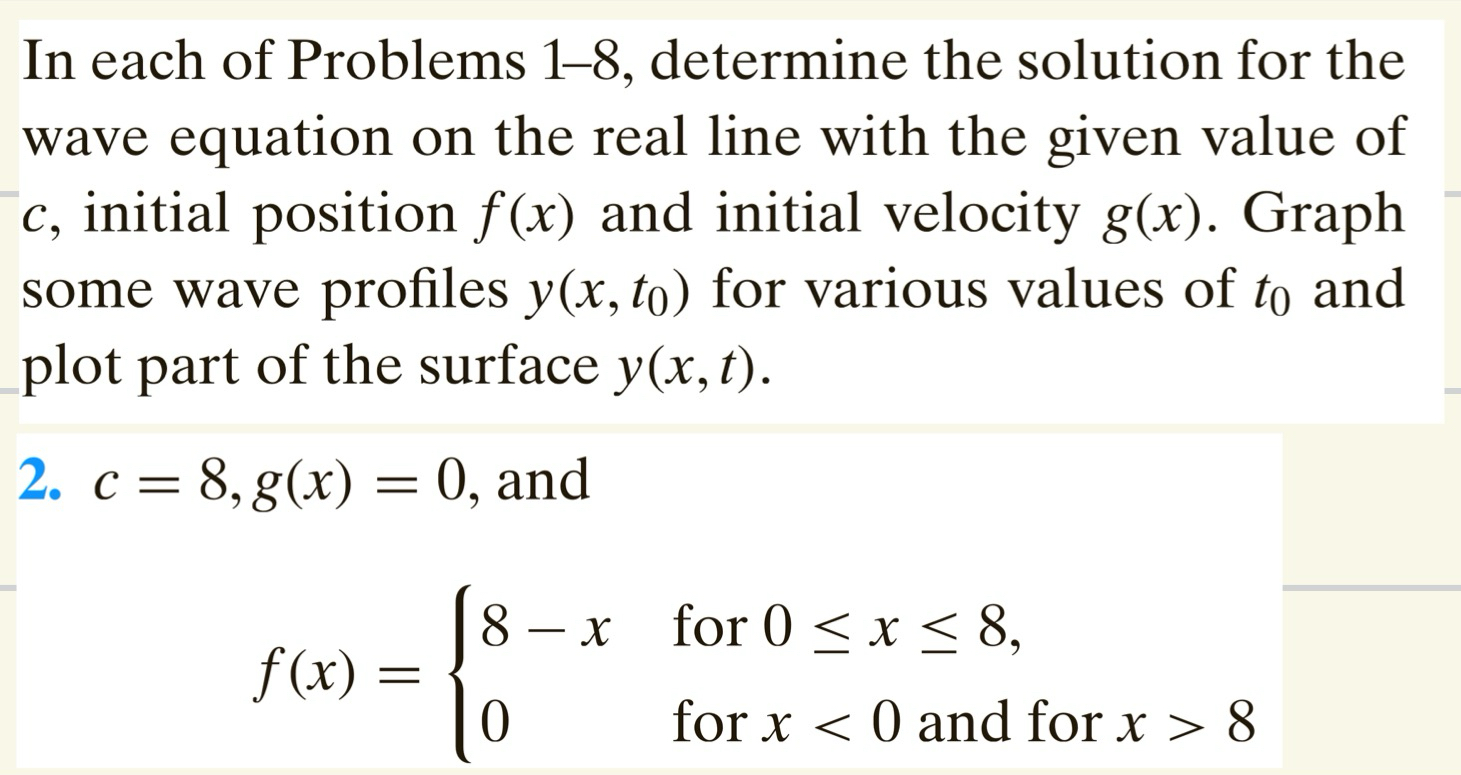 Solved In each of Problems 1-8, ﻿determine the solution for | Chegg.com