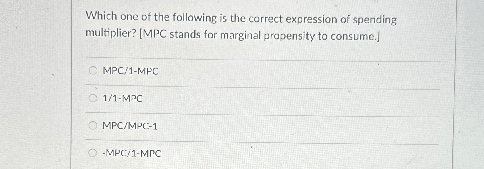 Solved Which one of the following is the correct expression | Chegg.com