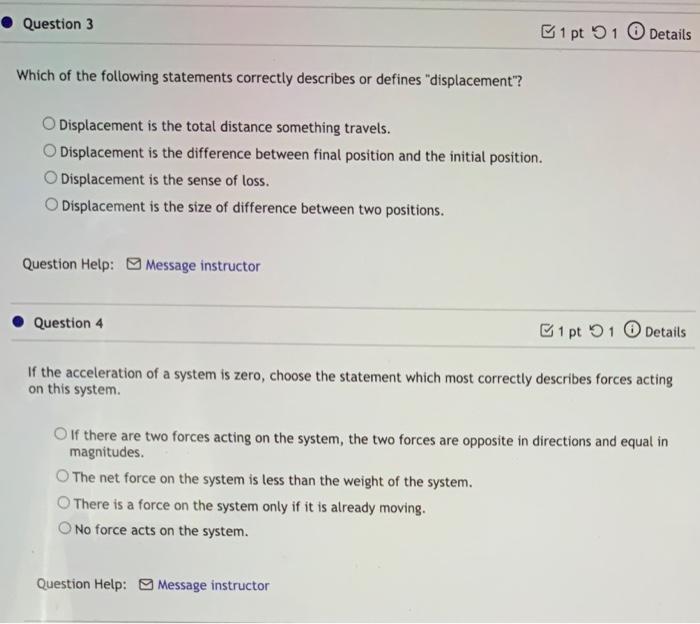 Solved Question 1 1 pt 1 Details Which of the following | Chegg.com