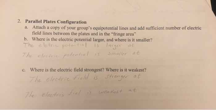 Solved 2. Parallel Plates Configuration a. Attach a copy of | Chegg.com