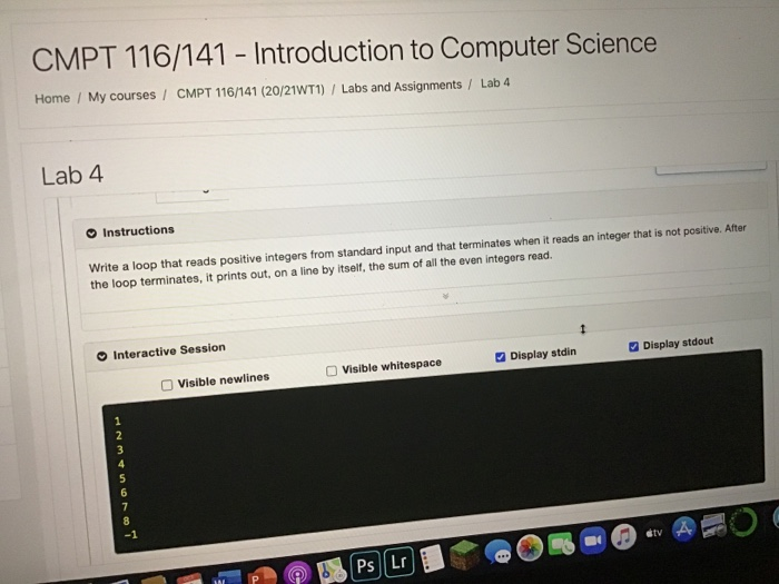 Solved CMPT 116/141 - Introduction to Computer Science Home | Chegg.com