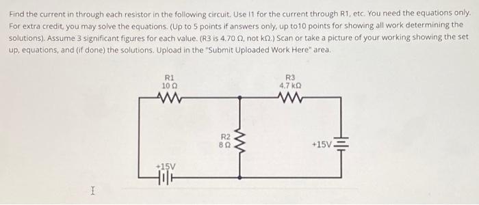 Solved Find the current in through each resistor in the | Chegg.com