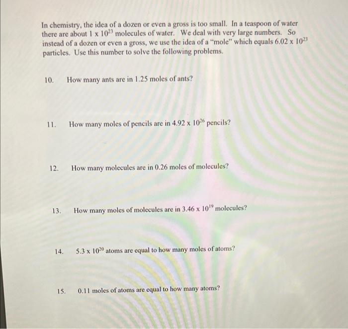Solved Directions: Show all work. Use the factor label | Chegg.com