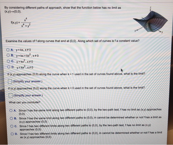Solved By considering different paths of approach, show that | Chegg.com