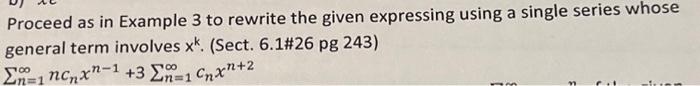 Solved Proceed as in Example 3 to rewrite the given | Chegg.com