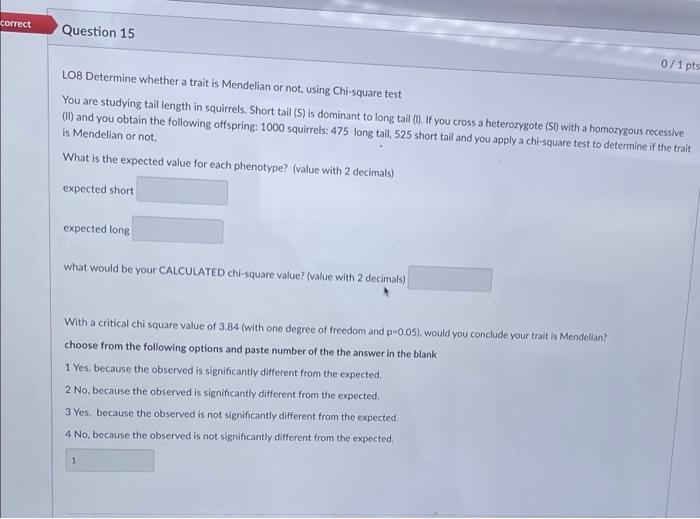 Solved LO8 Determine whether a trait is Mendelian or not, | Chegg.com