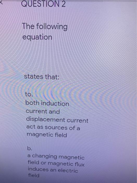 Solved QUESTION 1 La siguiente ecuación Qenc Ē. då se le | Chegg.com