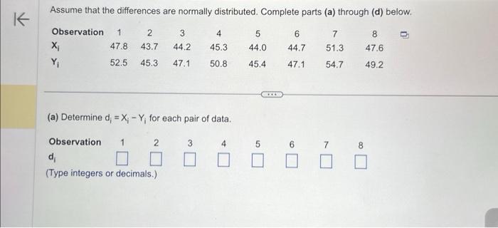 Solved Assume that the differences are normally distributed. | Chegg.com