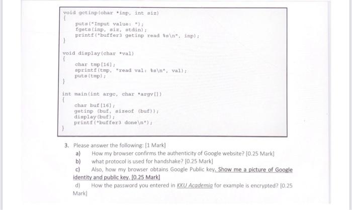 Solved void geting(char *inp. int aiz) puts("Input value: | Chegg.com