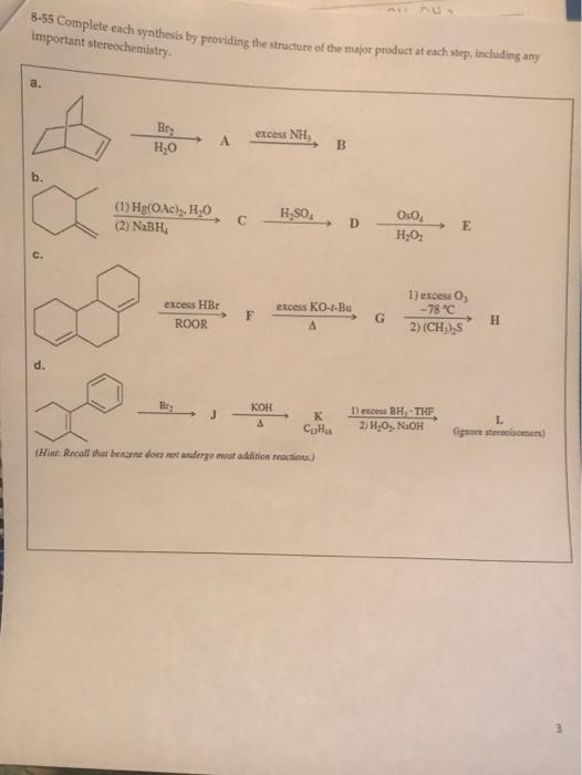 Solved Complete each synthesis by providing the structure of | Chegg.com