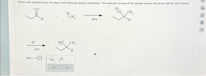 Solved Write a rate equation given the steps in the | Chegg.com