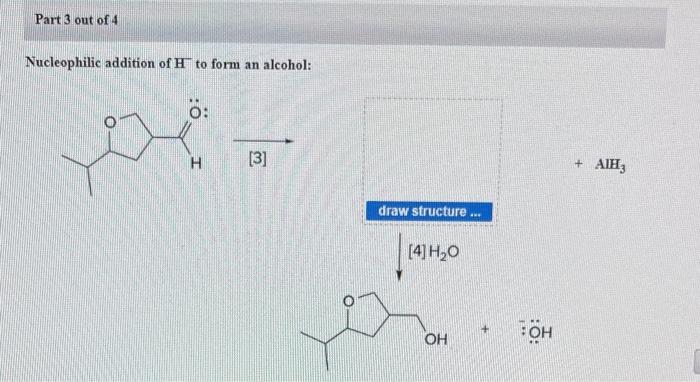 Solved Nucleophilic addition of Hto form an alcohol: | Chegg.com