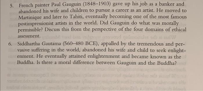 Solved 5. French painter Paul Gauguin (1848–1903) gave up | Chegg.com
