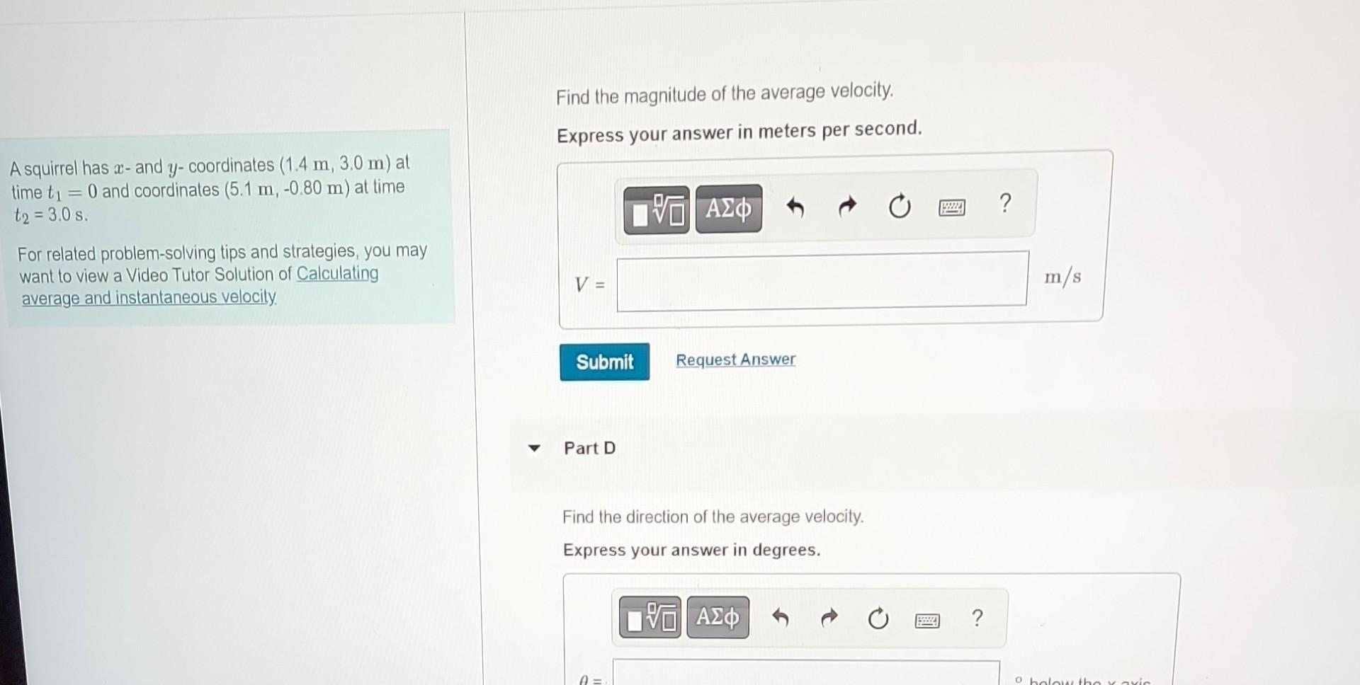 Solved Express your answer in meters per second. A squirrel | Chegg.com