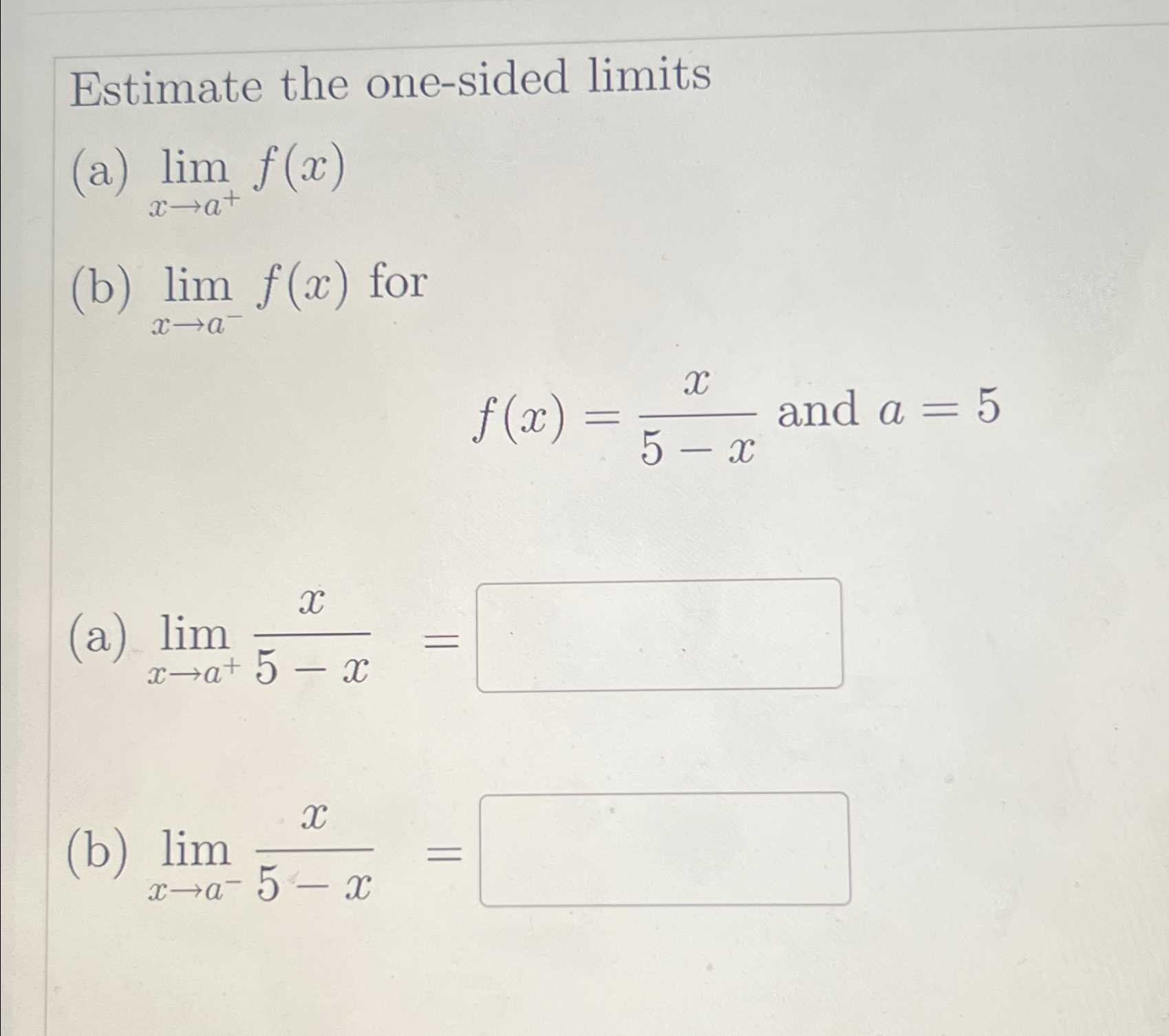 Solved Estimate the one-sided | Chegg.com