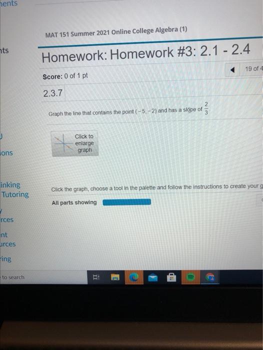 Solved nients MAT 151 Summer 2021 Online College Algebra (1) | Chegg.com