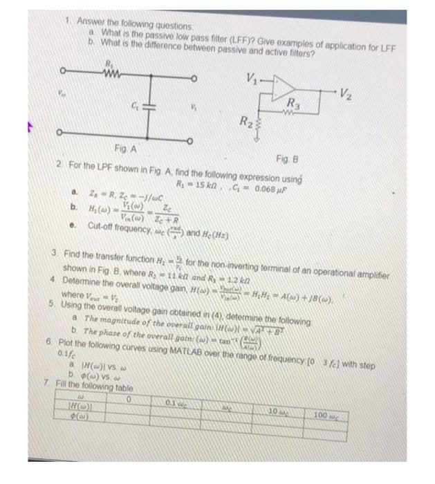 Solved 1. Answer the following questions: a What is the | Chegg.com