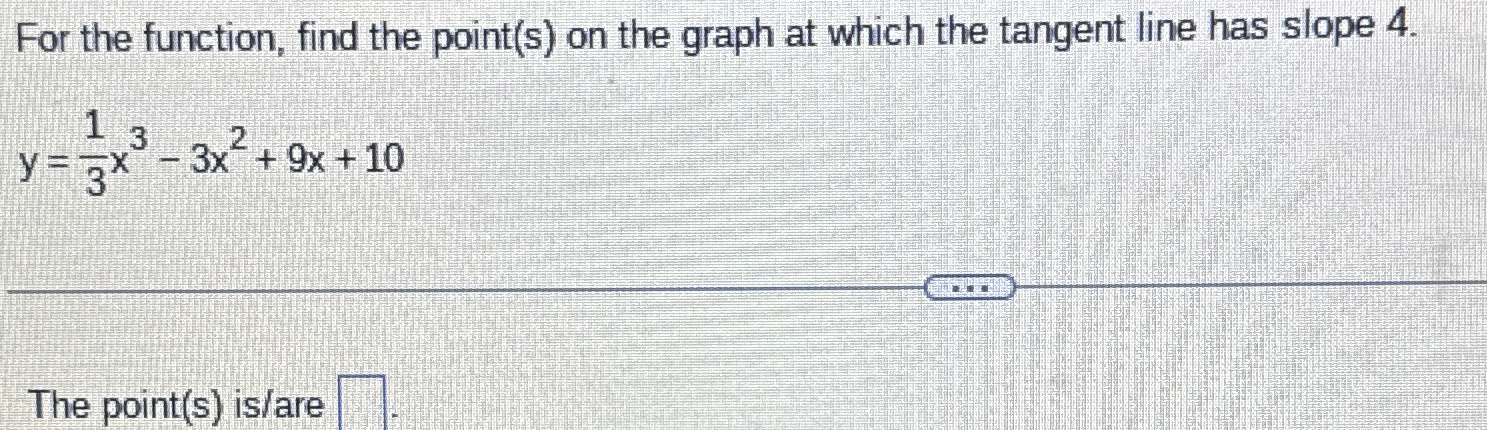 Solved For the function, find the point(s) ﻿on the graph at | Chegg.com