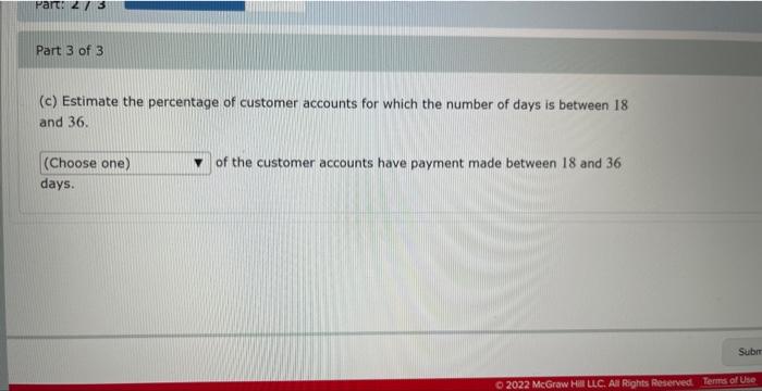 Solved Pay your bills: In a large sample of customer | Chegg.com