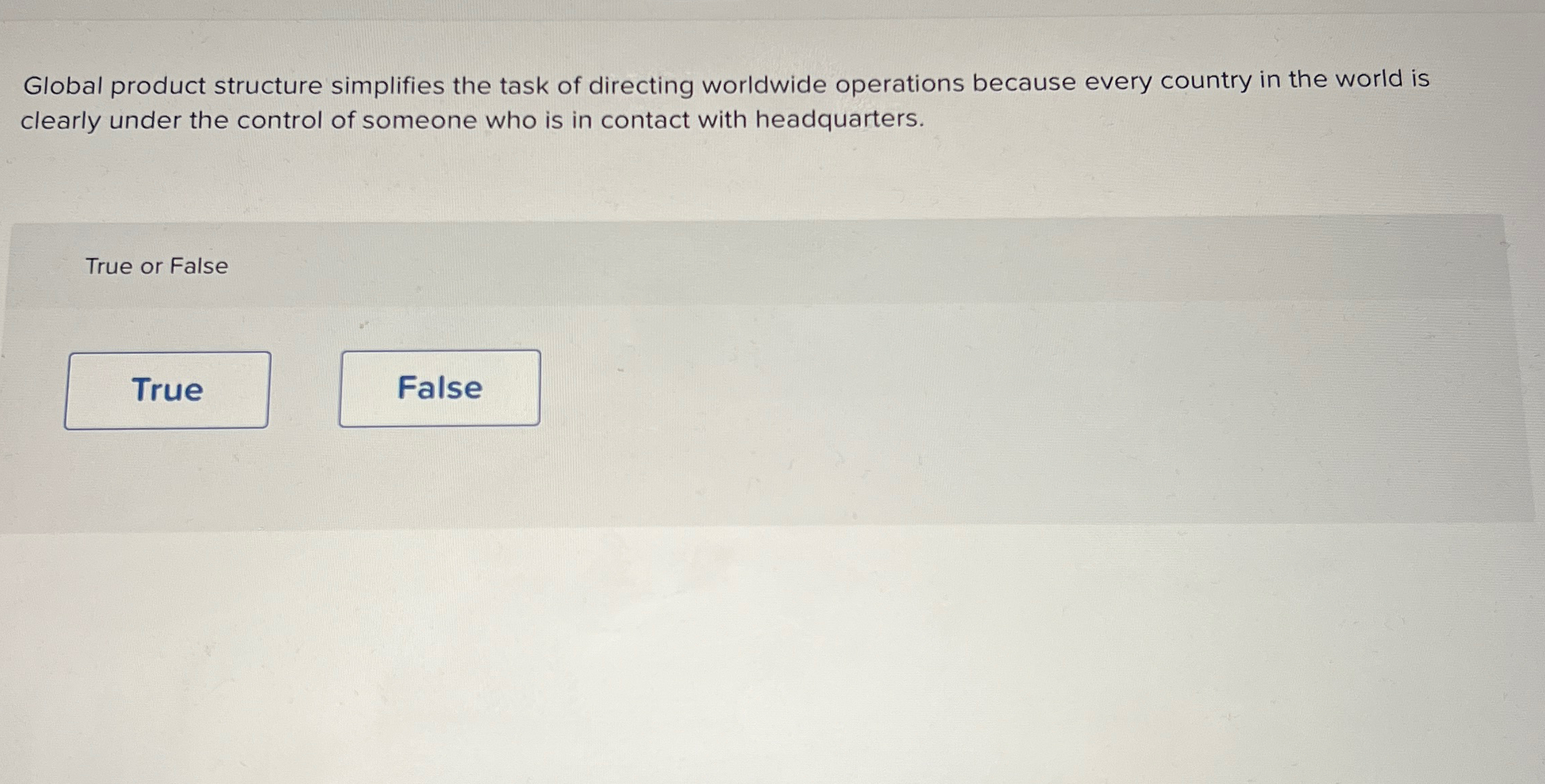 Solved Global product structure simplifies the task of | Chegg.com