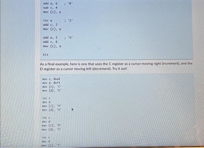 Solved Assignment 2.1: Use 8-bit machine simulator B. | Chegg.com