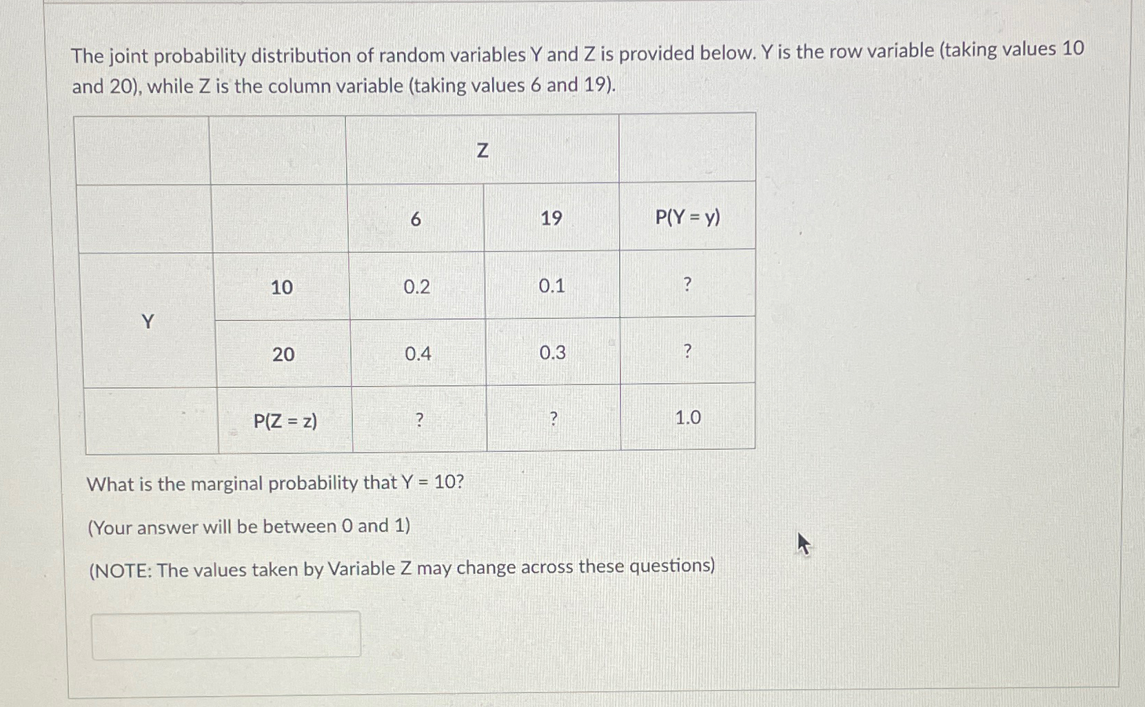 Solved The joint probability distribution of random | Chegg.com
