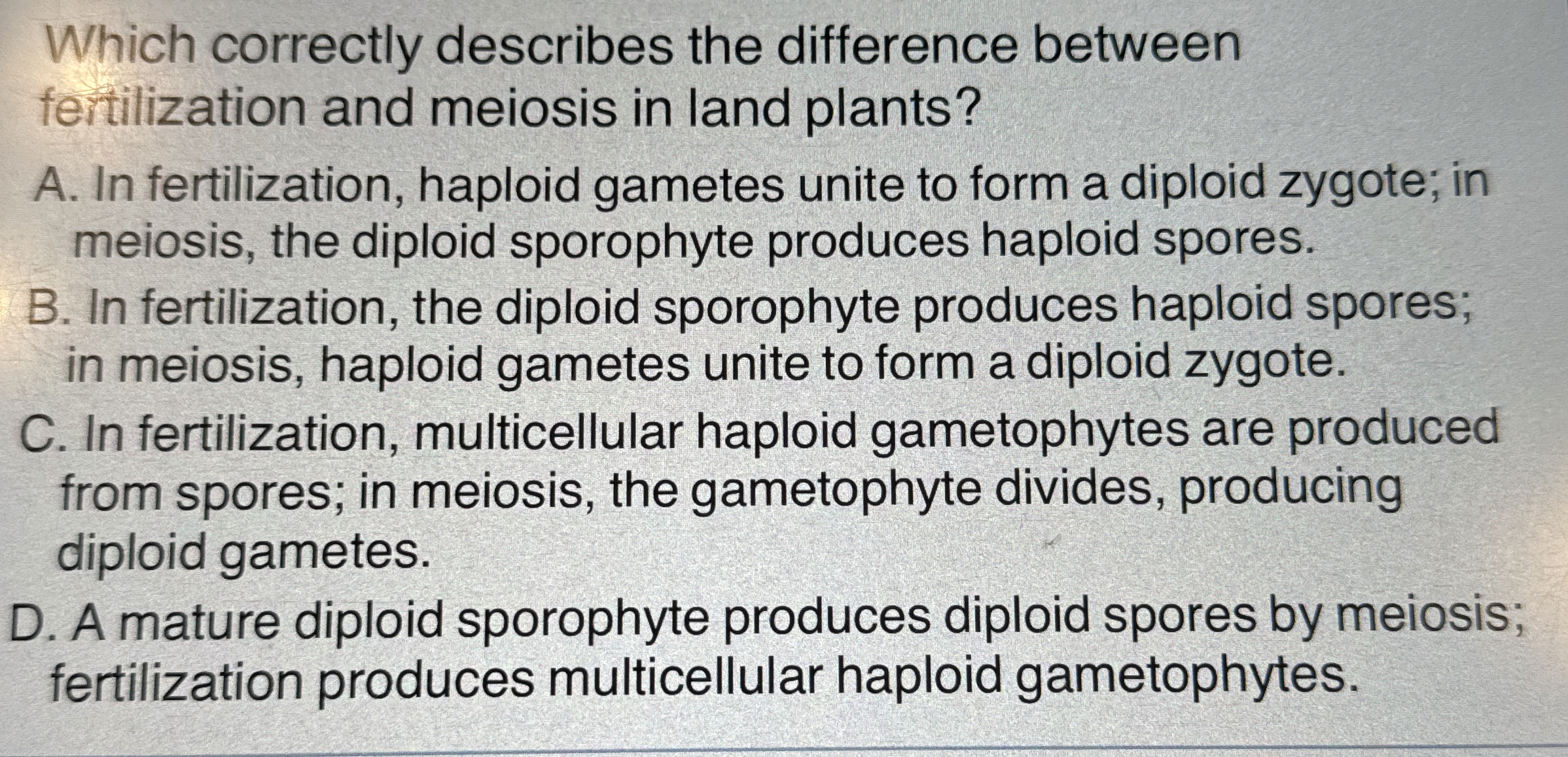 Solved Which correctly describes the difference between | Chegg.com