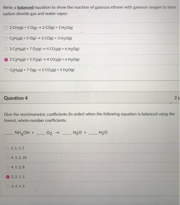 Solved Write a balanced equation to show the reaction of | Chegg.com