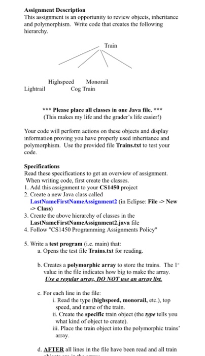 Solved Assignment Description This assignment is an | Chegg.com