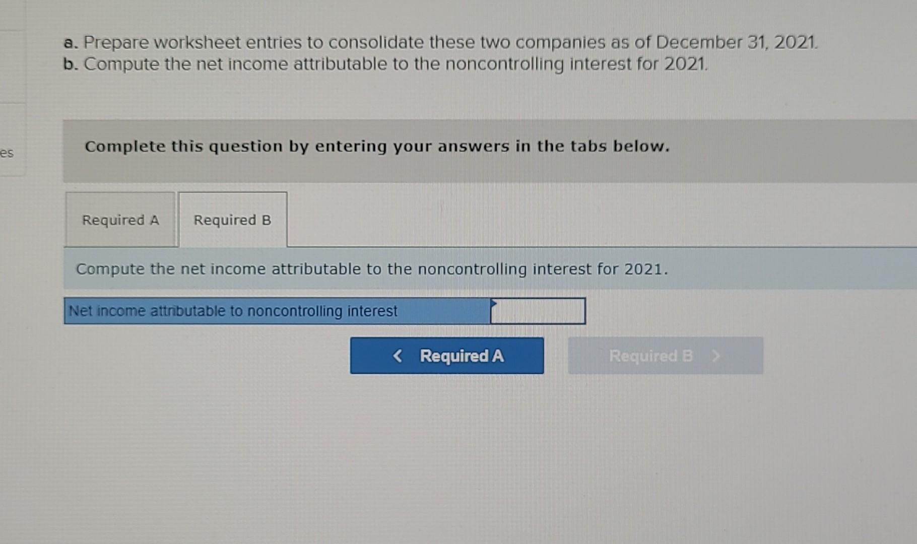 (ifis) Consolidation Worksheet Entries Consolidation | Chegg.com