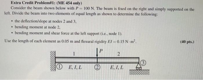 Solved Extra Credit Problem\#1: (ME 454 only) Consider the | Chegg.com Solved Extra Credit Problem\#1: (ME 454 only) Consider the | Chegg.com