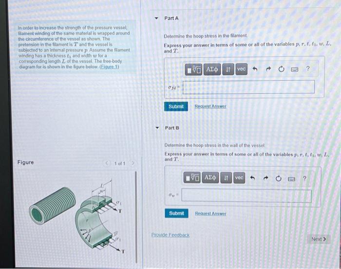 Solved In order to increase the strength of the pressure | Chegg.com