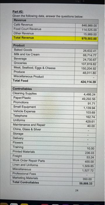 Solved Part #2. Part 2 Continued Questions: 1. Determine | Chegg.com
