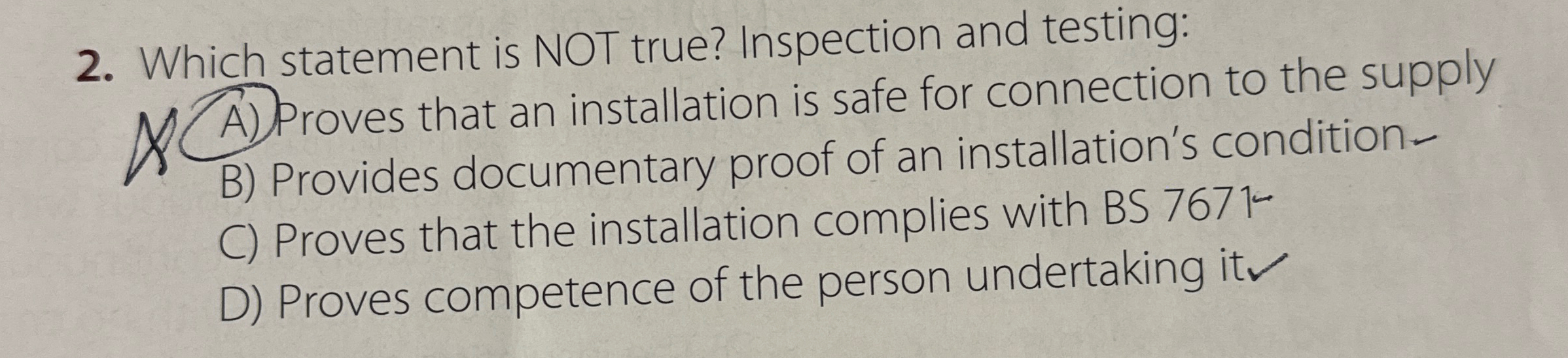 Solved Which statement is NOT true? Inspection and | Chegg.com