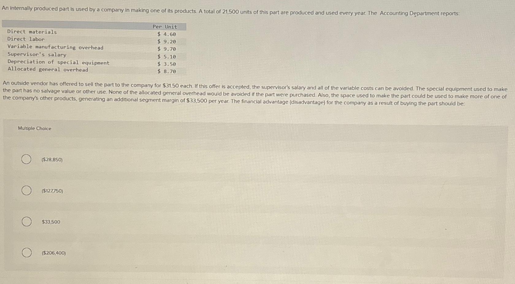 Solved \table[[Direct materials,Per Unit],[Direct | Chegg.com